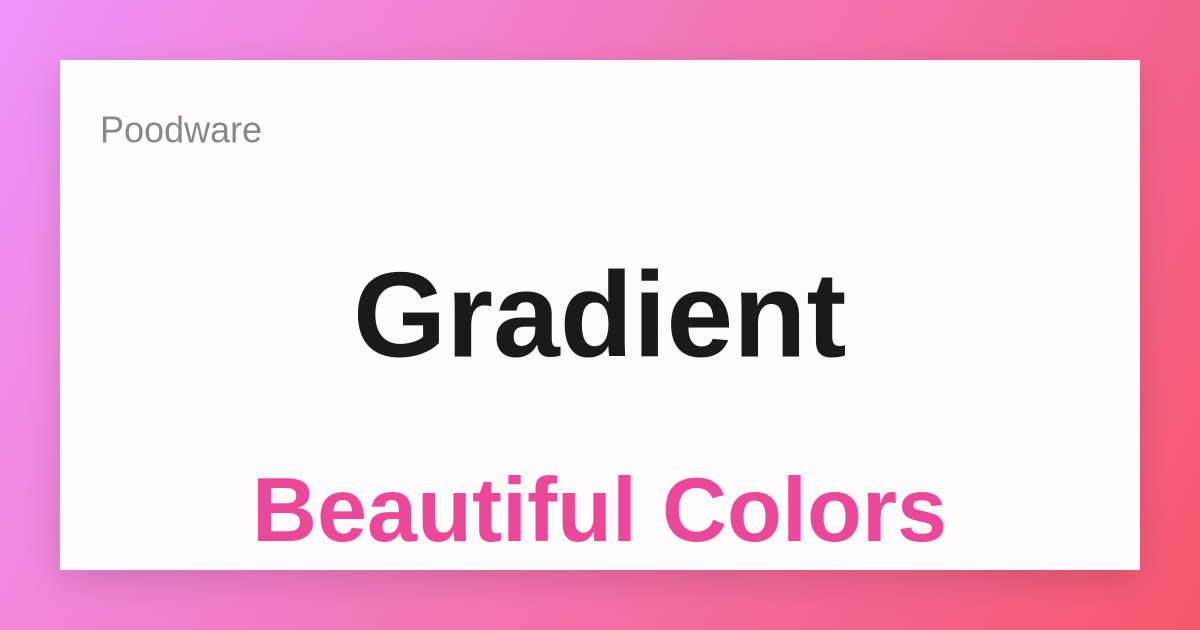 CSS Gradient Generator | Poodware