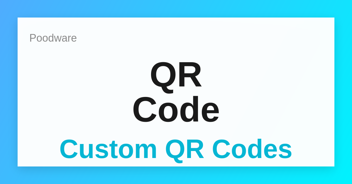 QR Code Generator | Poodware